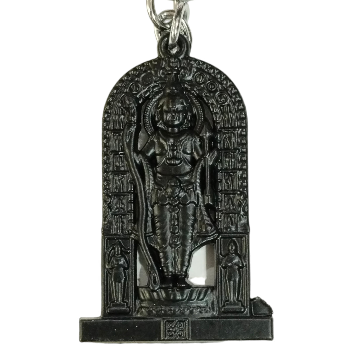 Lord Shri Ram Statue as of Ayodhya Ram Mandir Keychain Metal | Black m