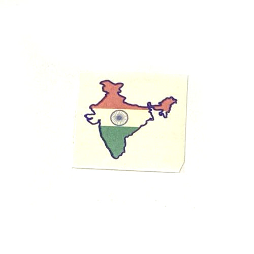 Buy Tricolour Map of India Heart Tattoo for Body Independence day at ...