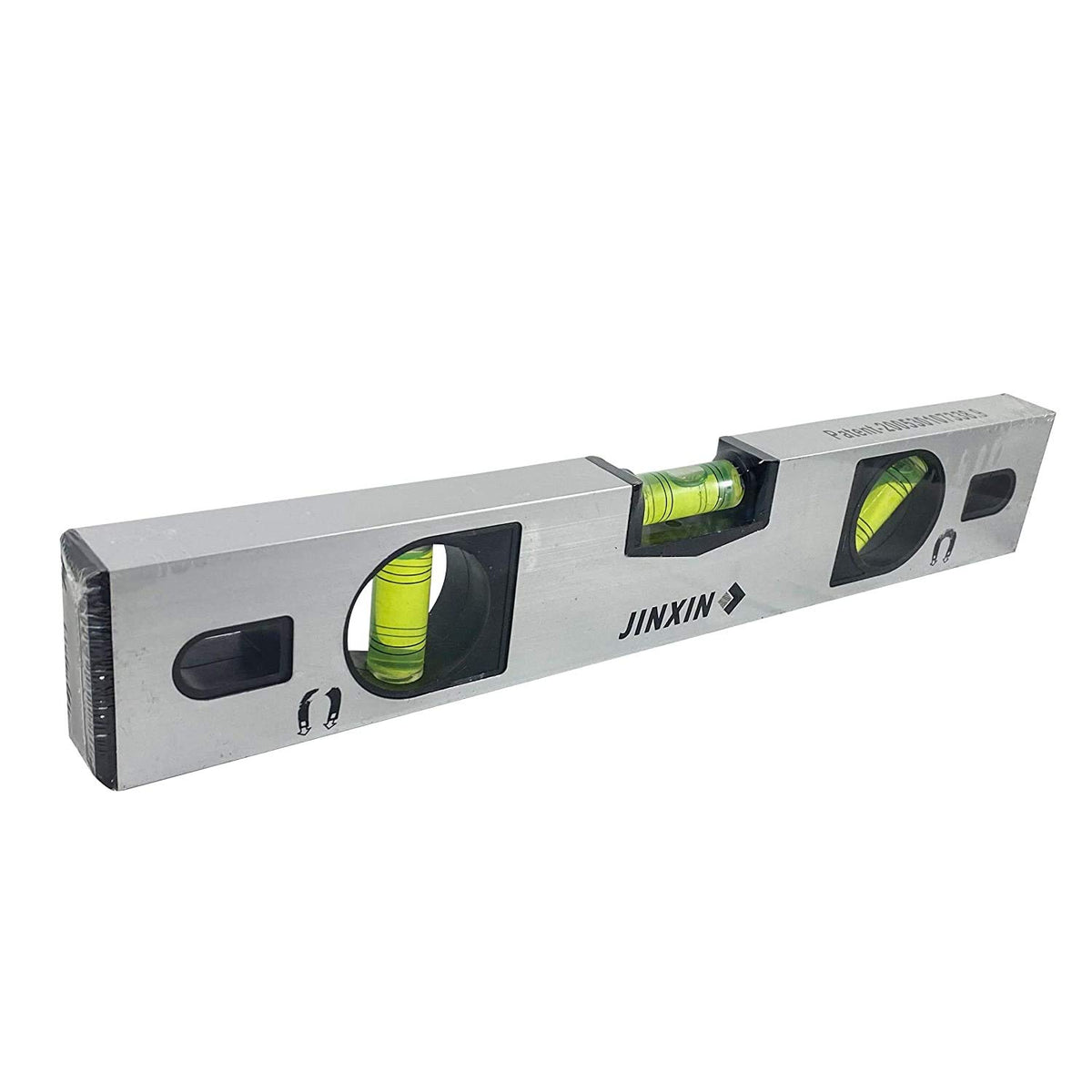Spirit Magnetic Plane Level 3 Vials,12-inch Magnetic Carpenter's (Silv